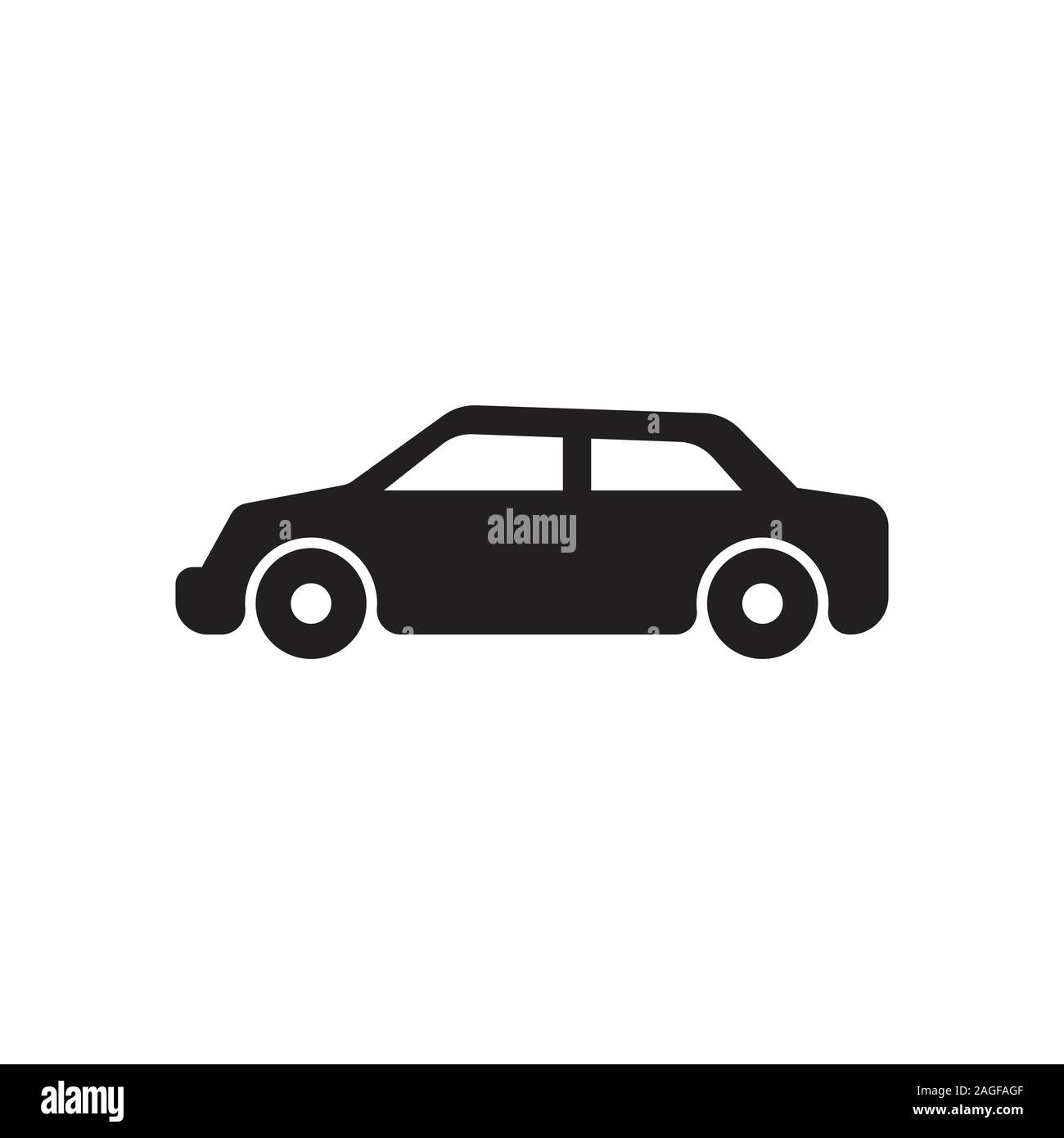 Auto Schwarzweiß-Symbol. Schwarze auto Symbol Vektor. Einfaches element ...