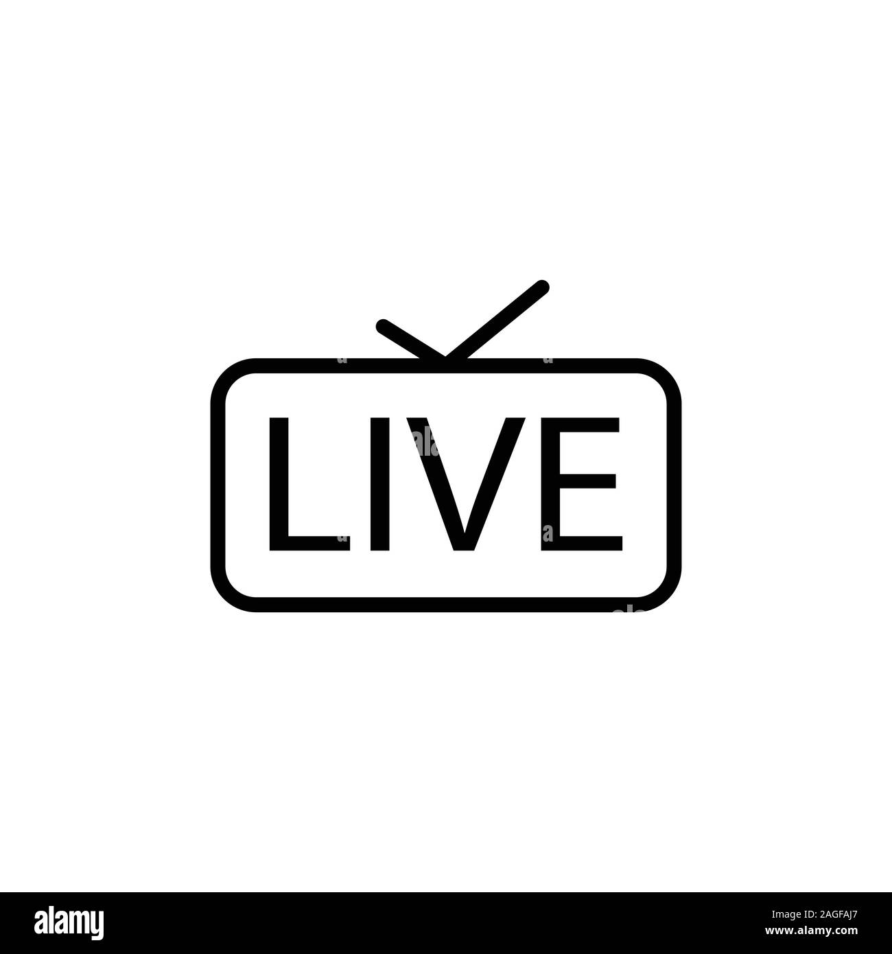 Live Streaming Symbol. live im TV Vector Illustration Stock ...