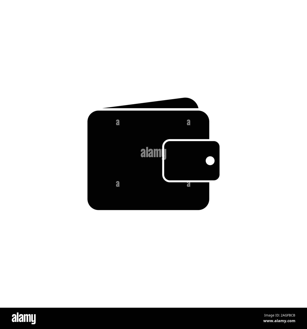 Wallet Symbol in trendigen Flat Style auf weißem Hintergrund. Symbol ...