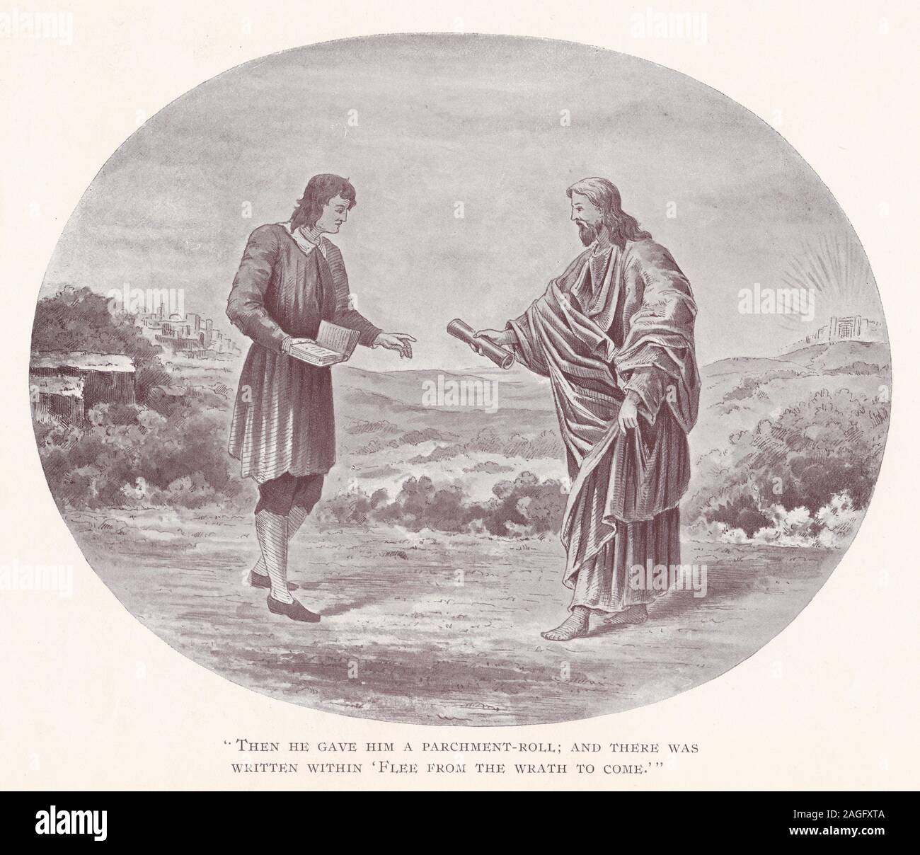 Dann gab er ihm eine pergamentrolle -Fotos und -Bildmaterial in hoher ...