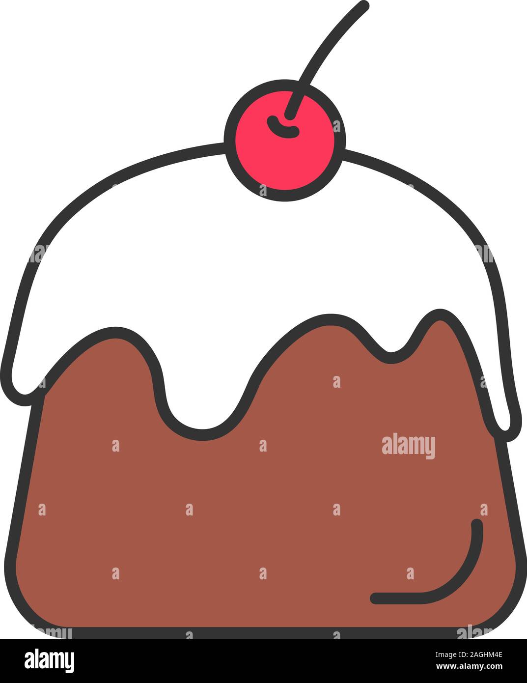 Pudding Farbe Symbol. Panna Cotta. Isolierte Vector Illustration Stock ...