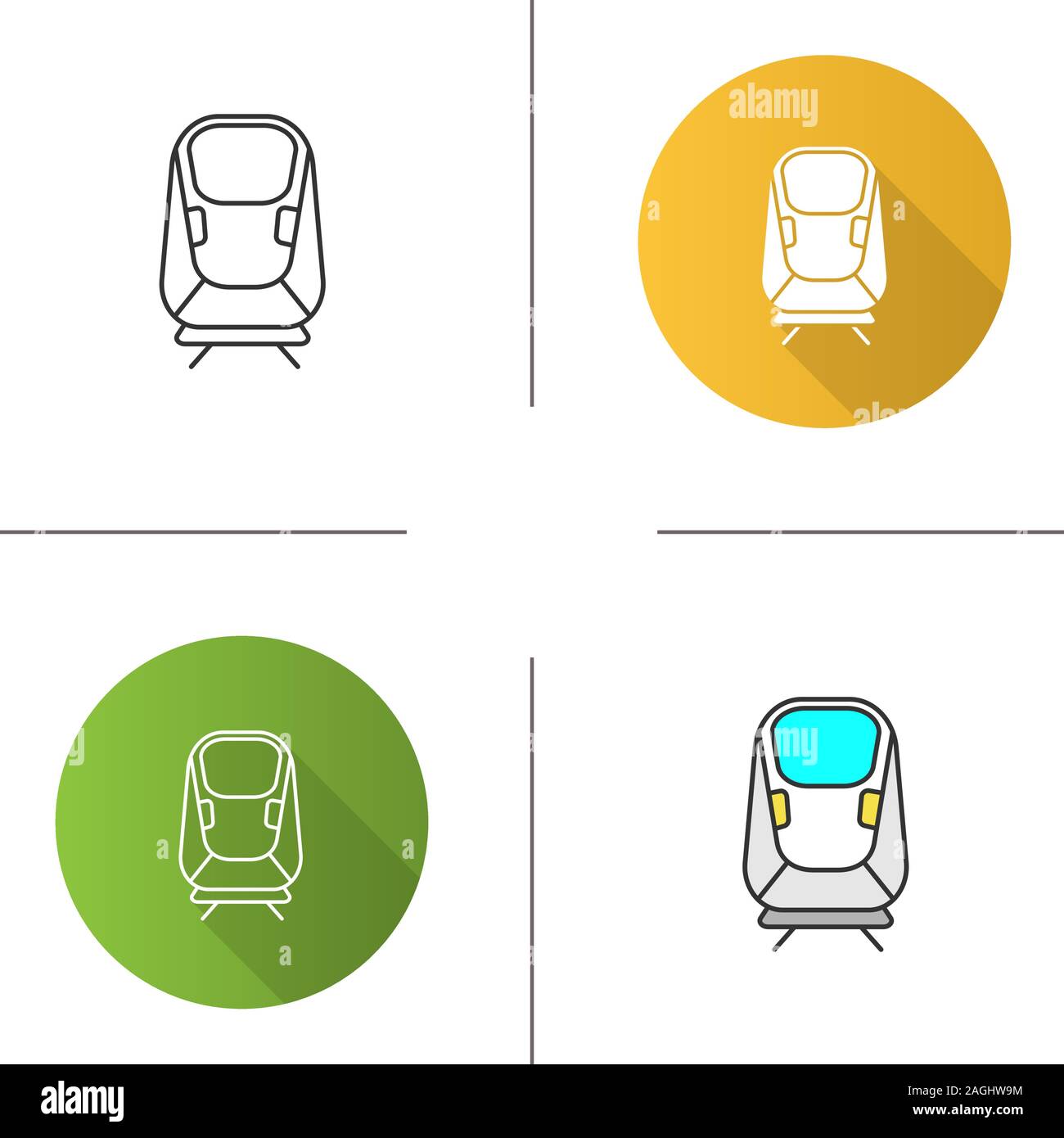 Transrapid Symbol. Maglev. High speed Monorail Bahn. Flache Bauweise ...