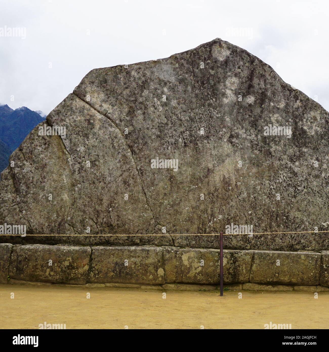 Heilige Rock, ein wichtiges Stück Inka-kultur, im Norden von Machu ...