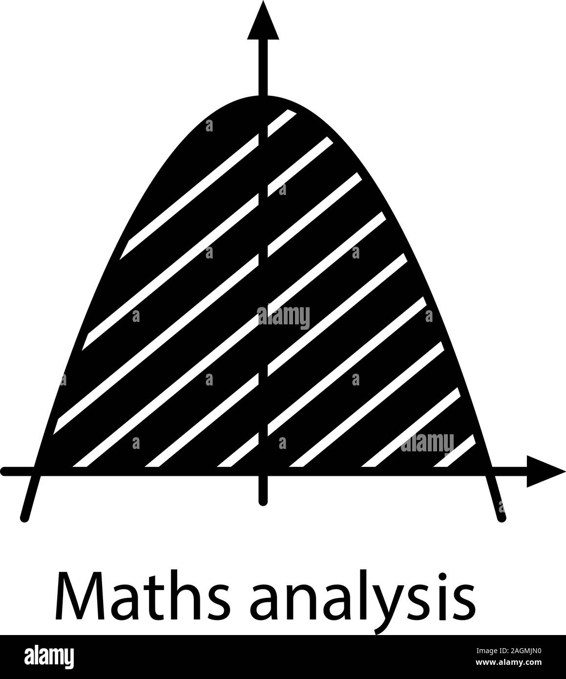 Koordinatensystem glyph Icon. Mathematische Analyse. Parabel. Algebra ...
