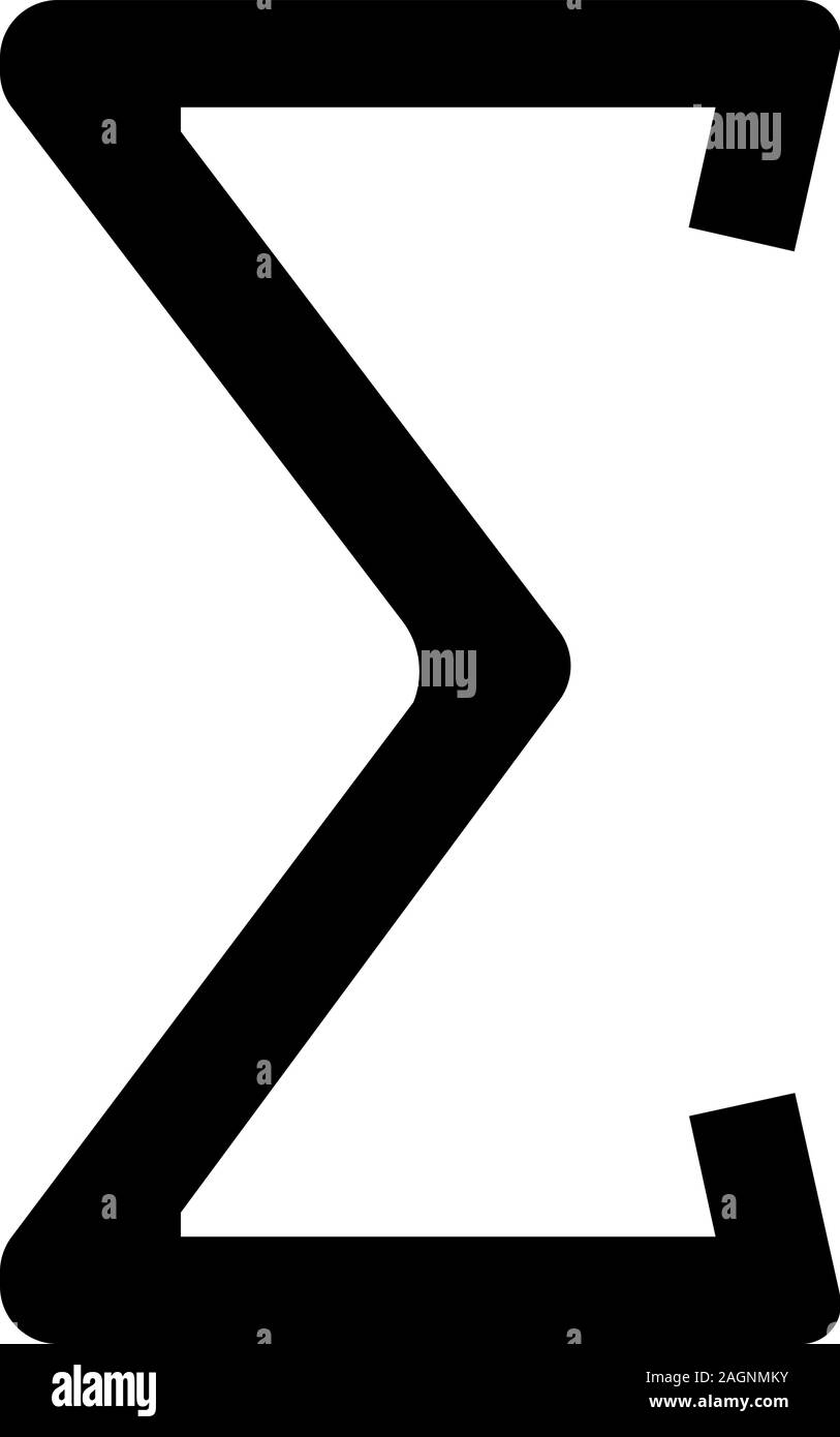 Summierung glyph Icon. Summe oder Gesamtsumme mathematische Symbol ...