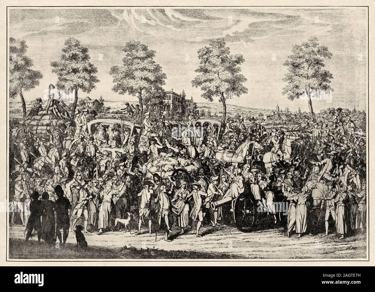 Die Rückkehr des Königs Ludwig XVI. und die königliche Familie nach ...