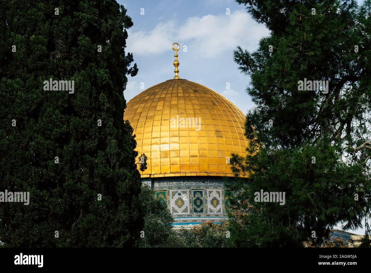 Jerusalem Israel Dezember 12, 2019 Nahaufnahme der Al Aqsa Moschee, in ...