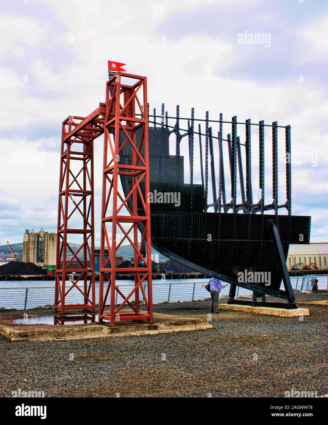 Der Bug der Titanic auf einem BBC-TV-Dokumentation, die jetzt auf der ...