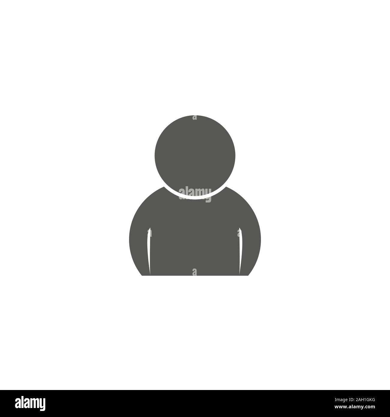 Symbol Benutzer in trendigen Flat Style auf grauem Hintergrund ...