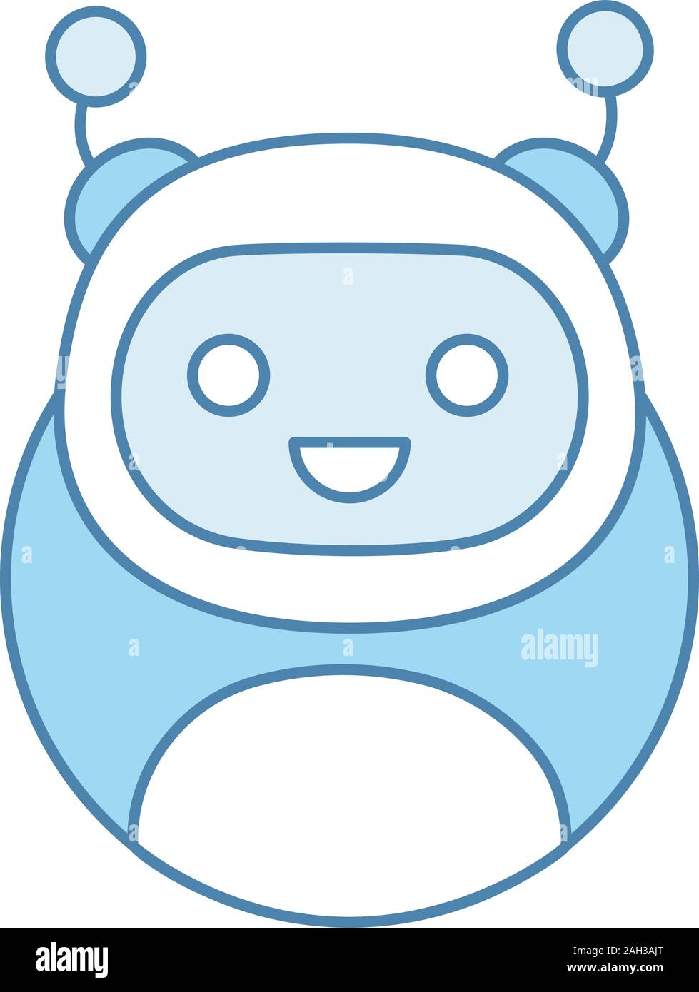 Chatbot Farbe Symbol Moderne Roboter Talkbot Online Helfer