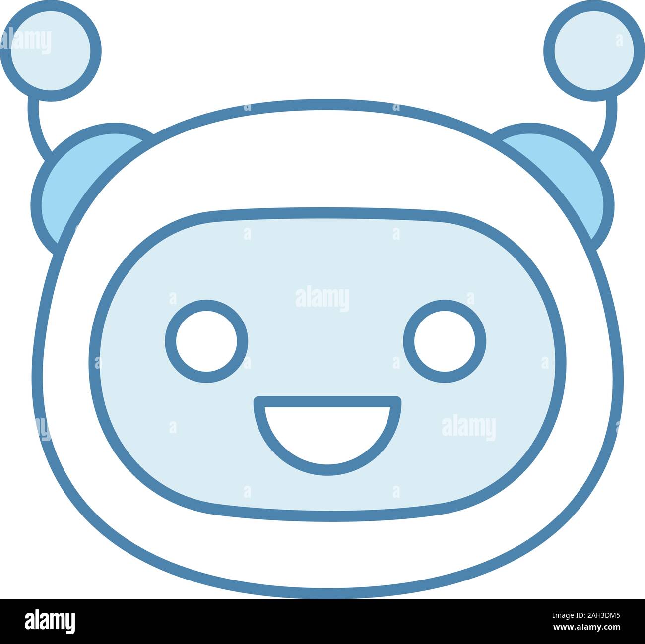 Chatbot Farbe Symbol. Talkbot. Lachen chat bot. Moderne Roboter ...