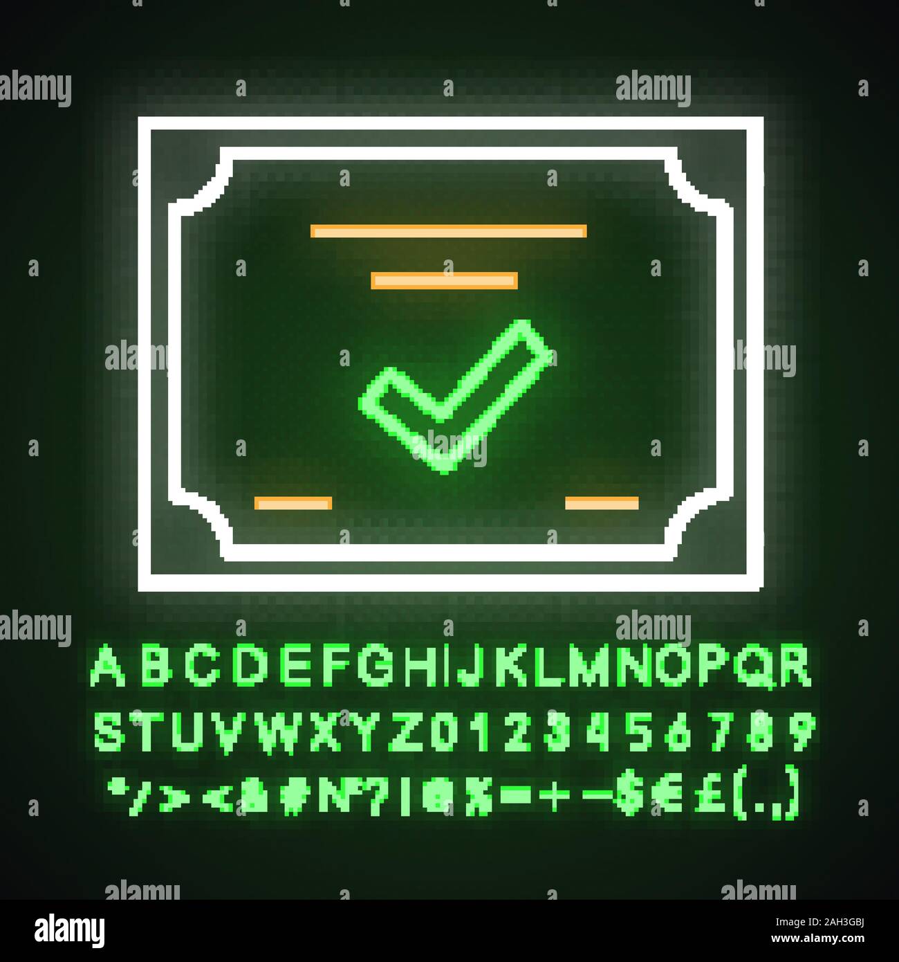 Zertifikat Neonlicht Symbol. Diplom. Qualität Zertifikat. Award. Lizenz ...