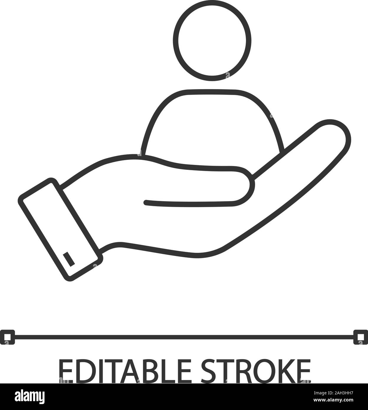 HR Management lineare Symbol. Personal anzustellen. Dünne Linie ...