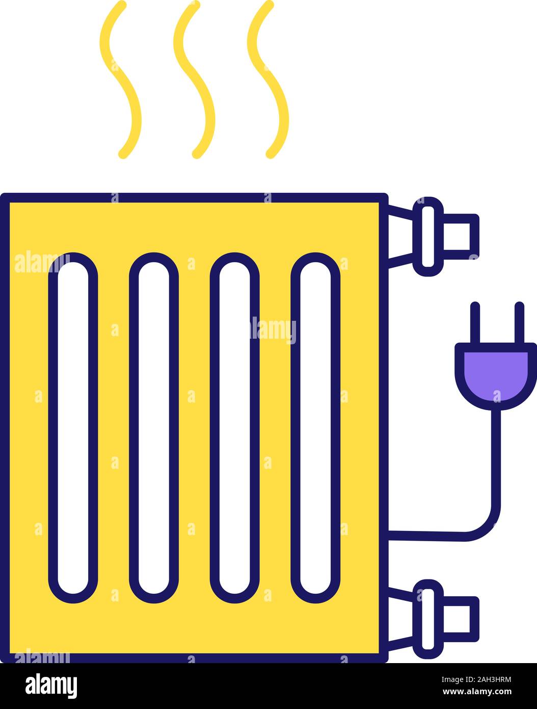 Elektrische Heizkörper Farbe Symbol. Heizung Batterie. Heizung ...