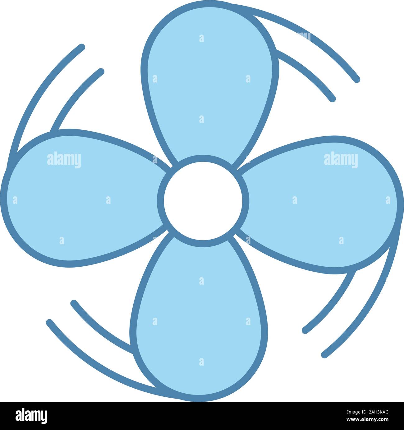 Air Ventilation Farbe Symbol. Abluftventilator. Luftstrom. Lüfter ...