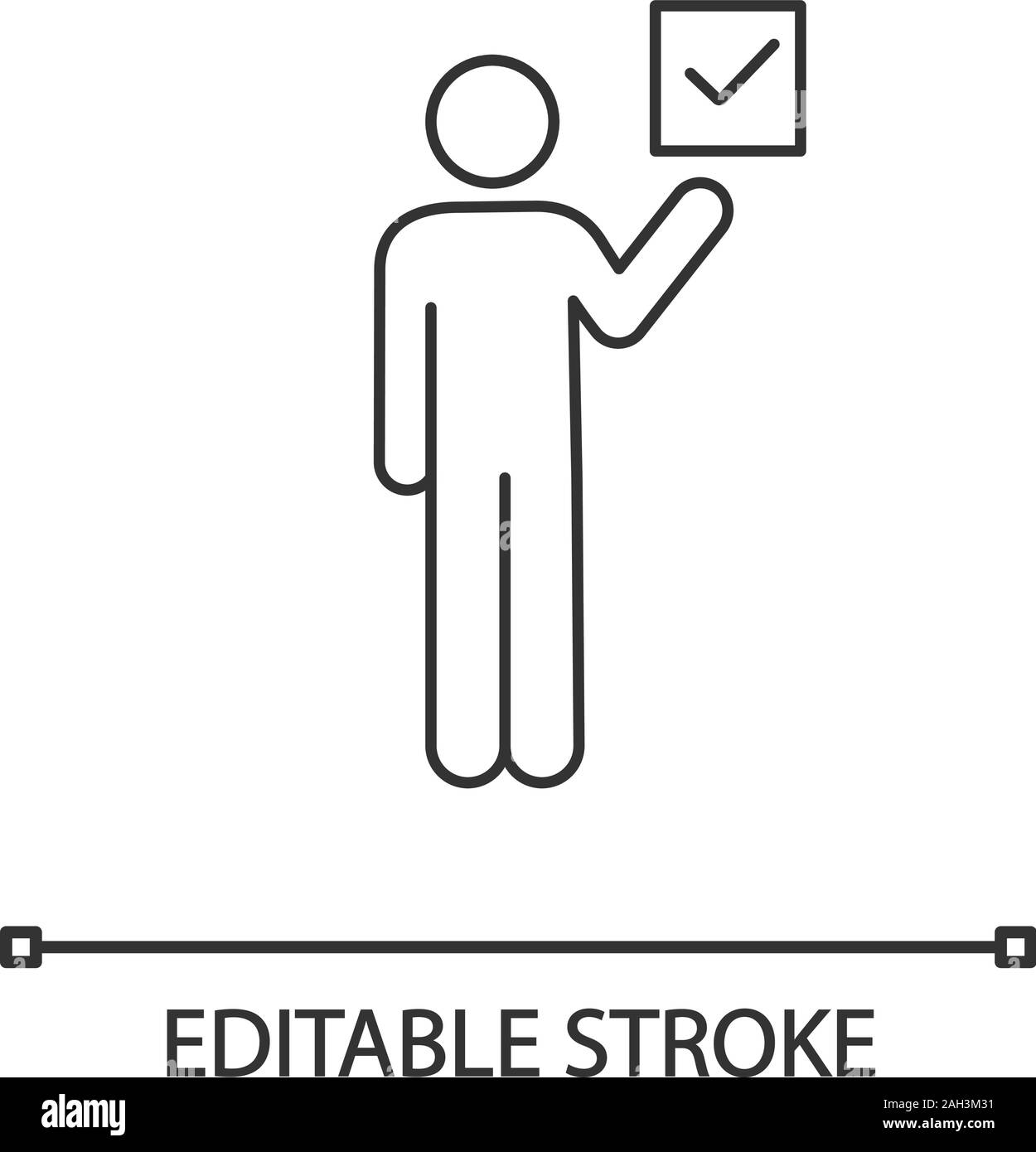 Wähler lineare Symbol. Wähler. Wahl treffen. Dünne Linie Abbildung ...