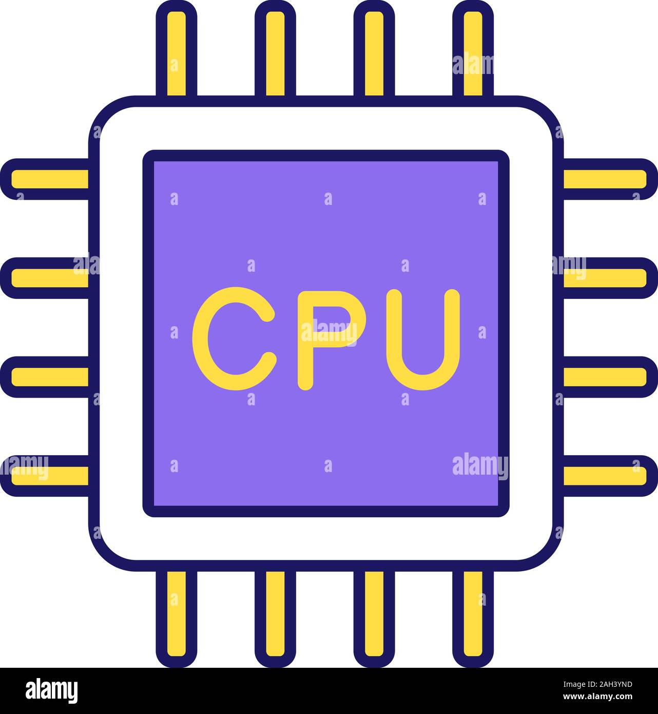 Cartoon illustration computer cpu unit -Fotos und -Bildmaterial in ...