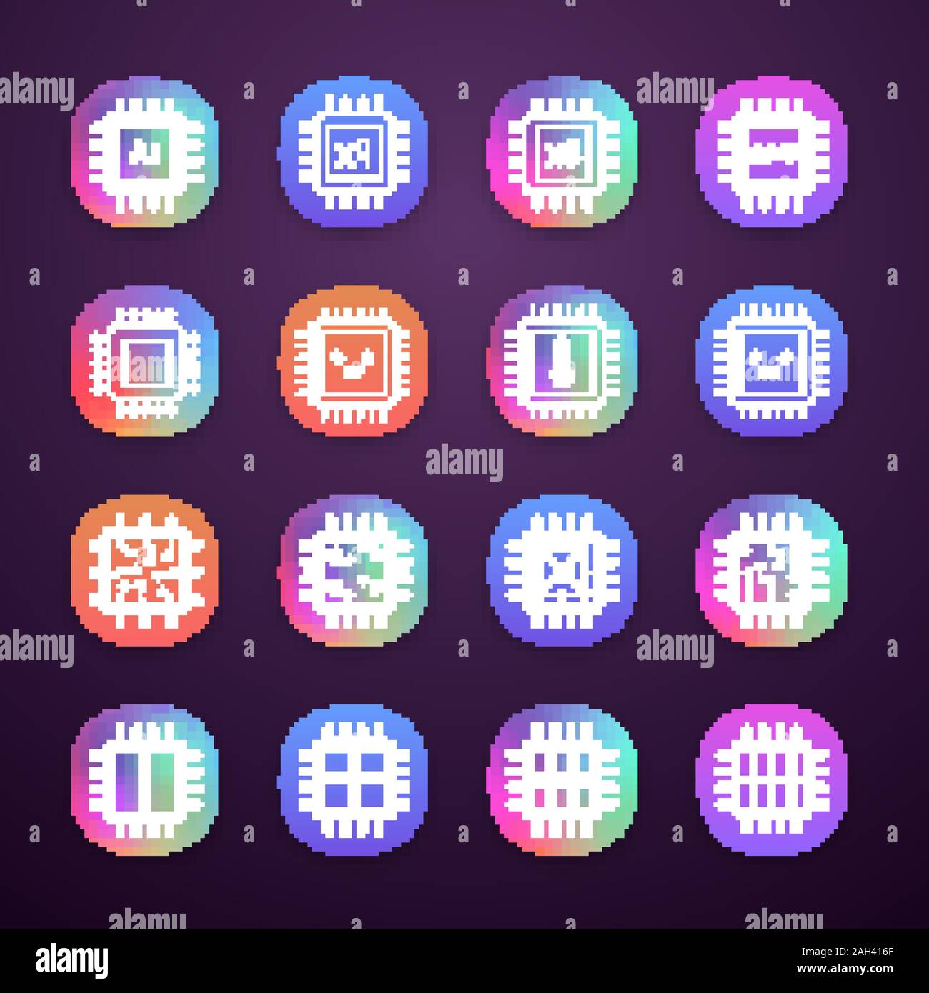 Mainboard mit mikrochips Stock-Vektorgrafiken kaufen - Alamy