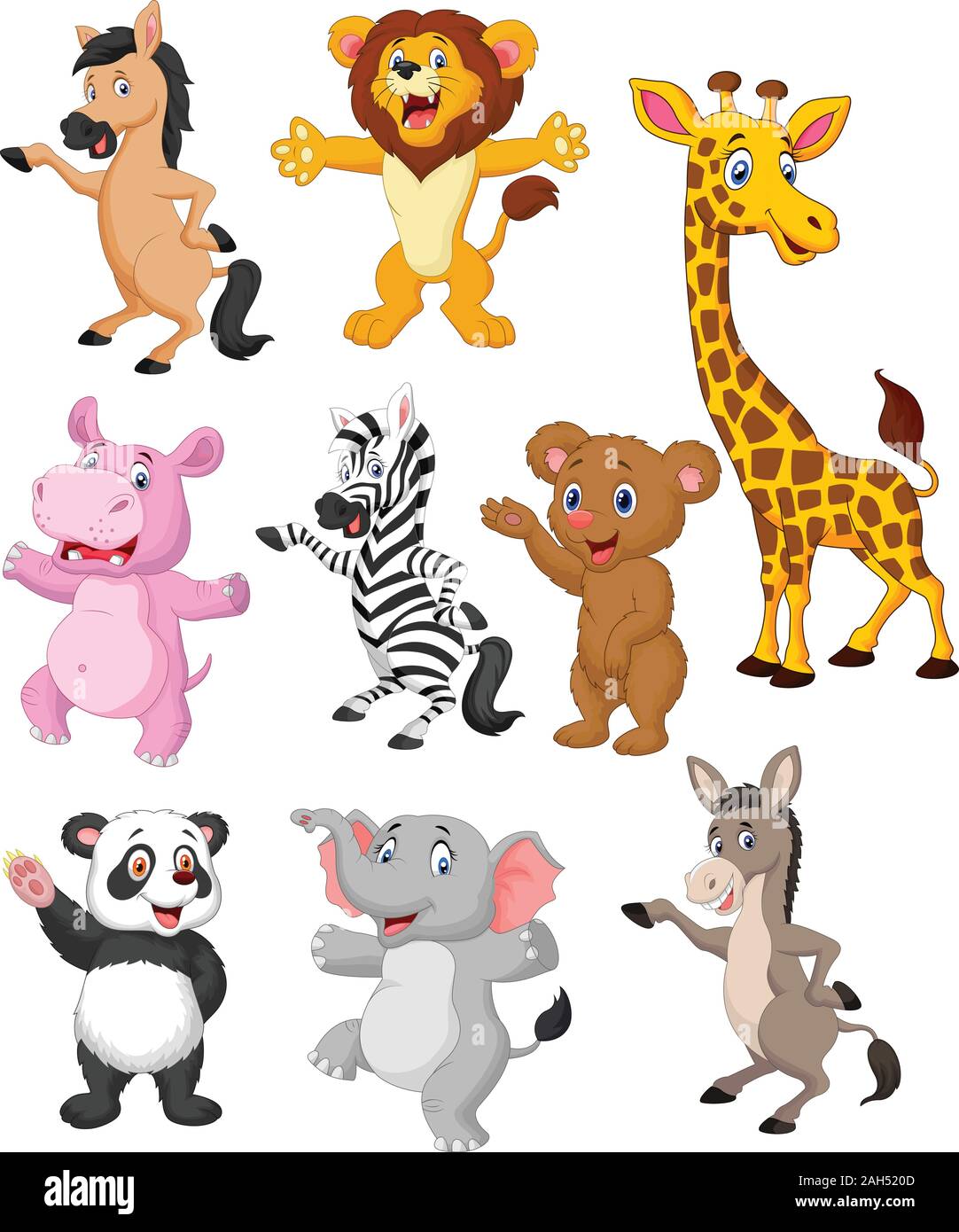 Panda cartoon hand waving Stock-Vektorgrafiken kaufen - Alamy