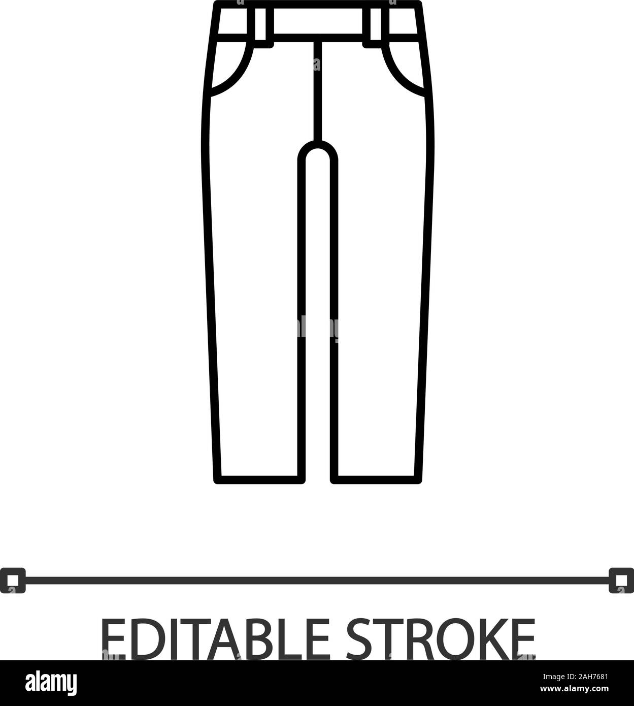 Jeans lineare Symbol. Hosen. Hose. Dünne Linie Abbildung. Lässigen Stil ...
