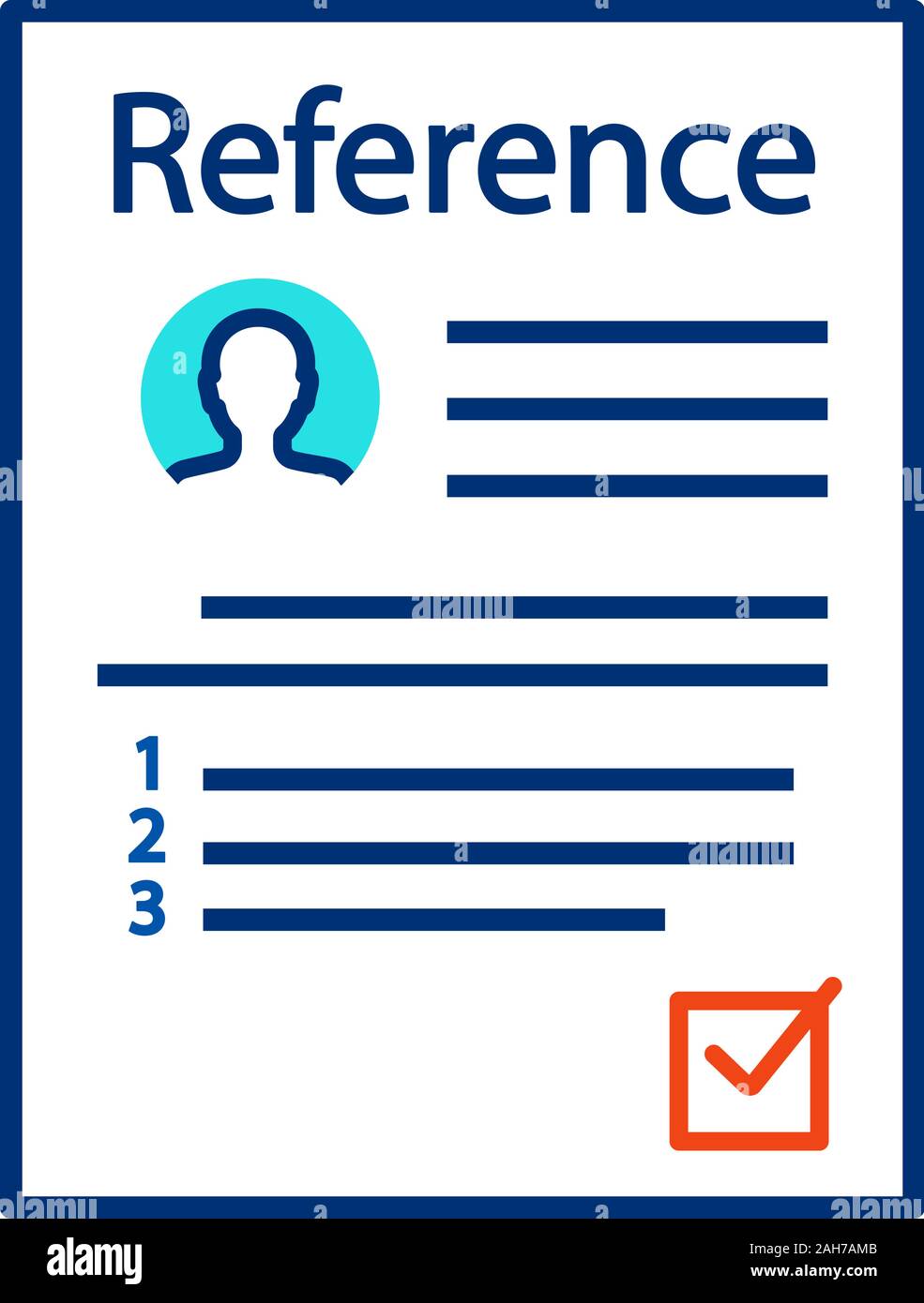 Referenz schreiben Farbe Symbol. Empfehlung Schreiben. Beschäftigung ...