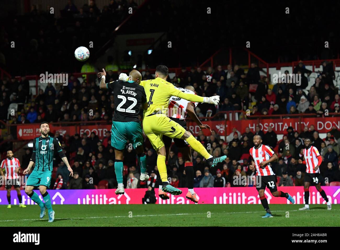 London, Großbritannien. 26 Dez, 2019. Andre Ayew von Swansea City ...