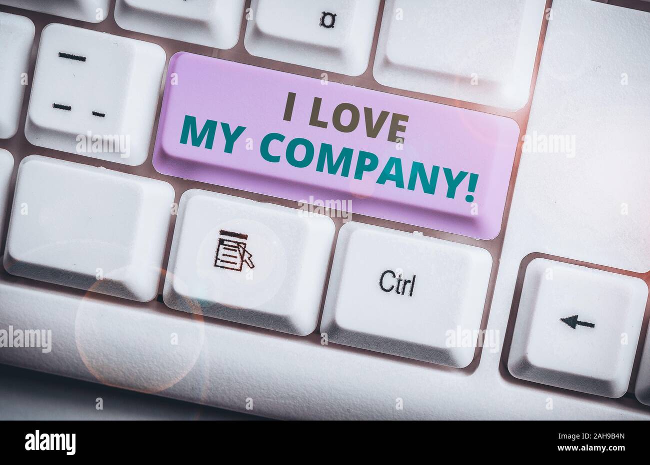 Konzeptionelle Hand schreiben, ich liebe meine Firma. Begriff Sinne ...