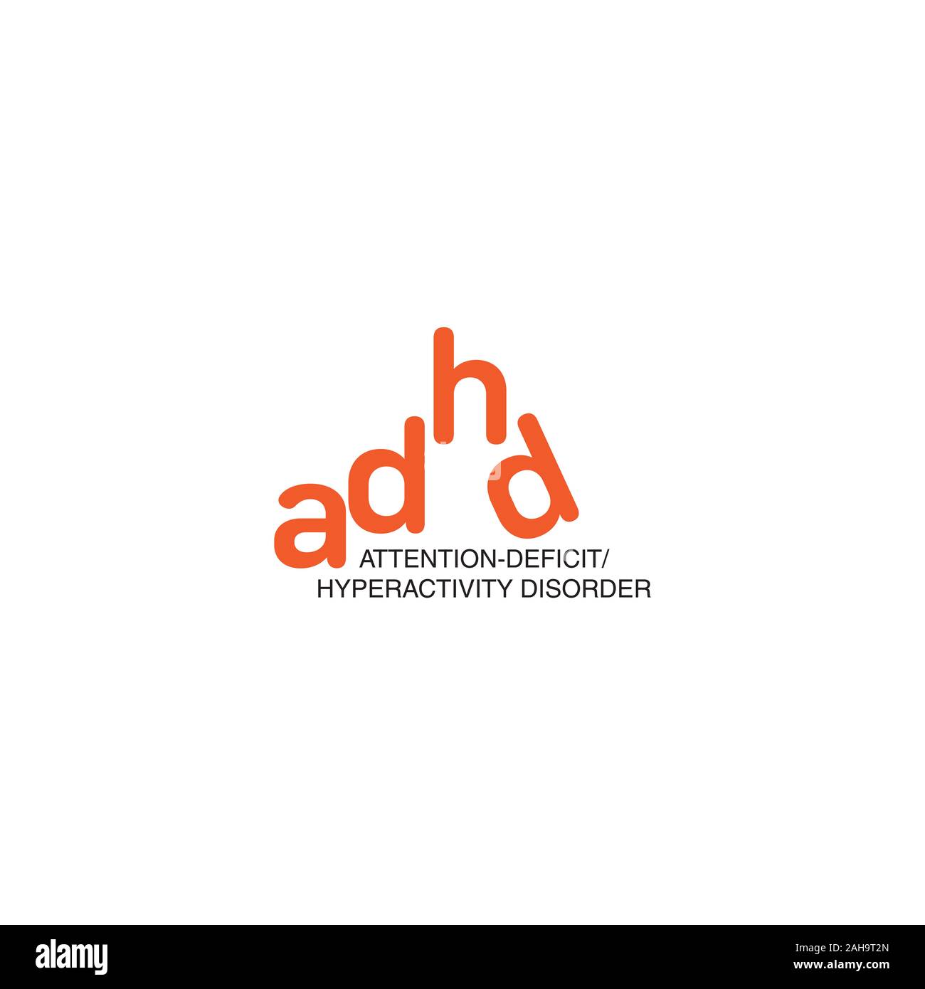 Adhs Aufmerksamkeits-Defizit-Syndrom. Medizinische Symbol Produkt Label ...