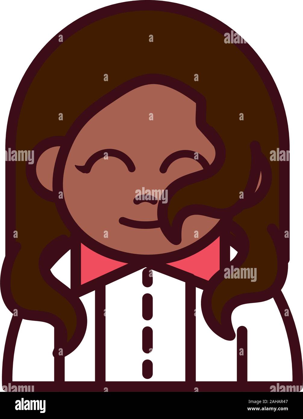 Frau Cartoon Character Portrait Menschen Vector Illustration Stock ...