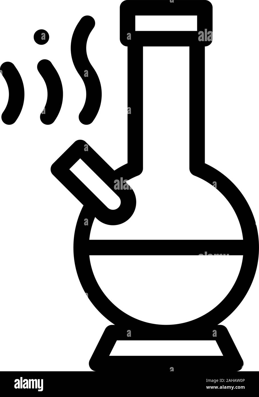 Rauchen Bong Symbol Vektor Kontur Abbildung Stock-Vektorgrafik - Alamy