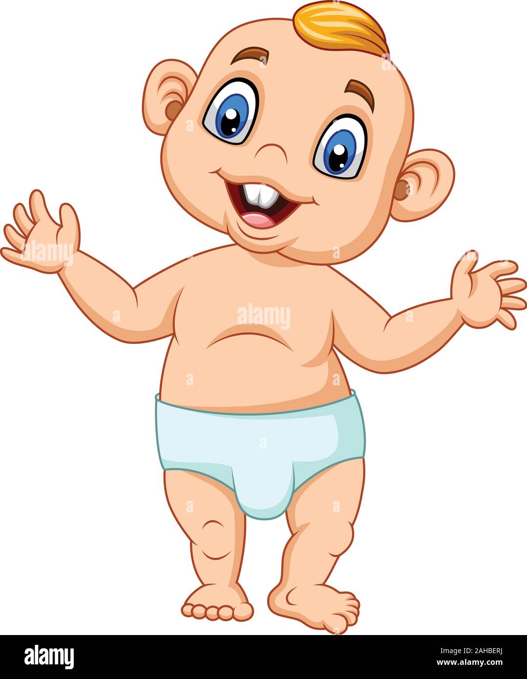 Cartoon baby boy laufen lernen Stock Vektorgrafik Alamy