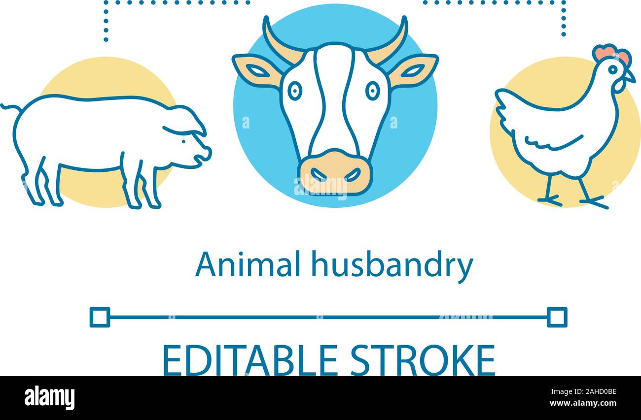 Tierhaltung Konzept Symbol. Tierhaltung Idee dünne Linie Abbildung ...