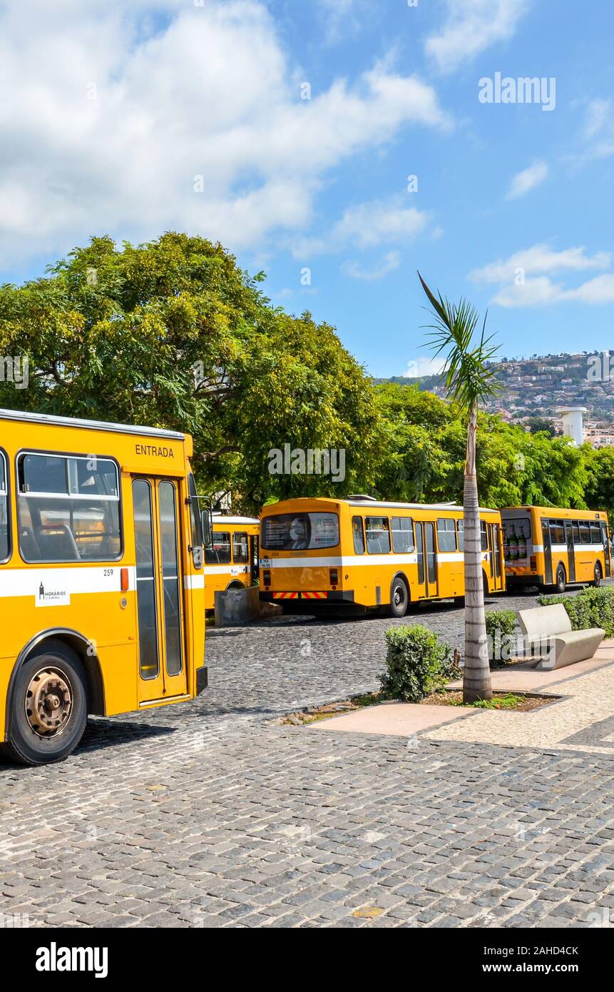 Yellow bus stop madeira portugal -Fotos und -Bildmaterial in hoher ...