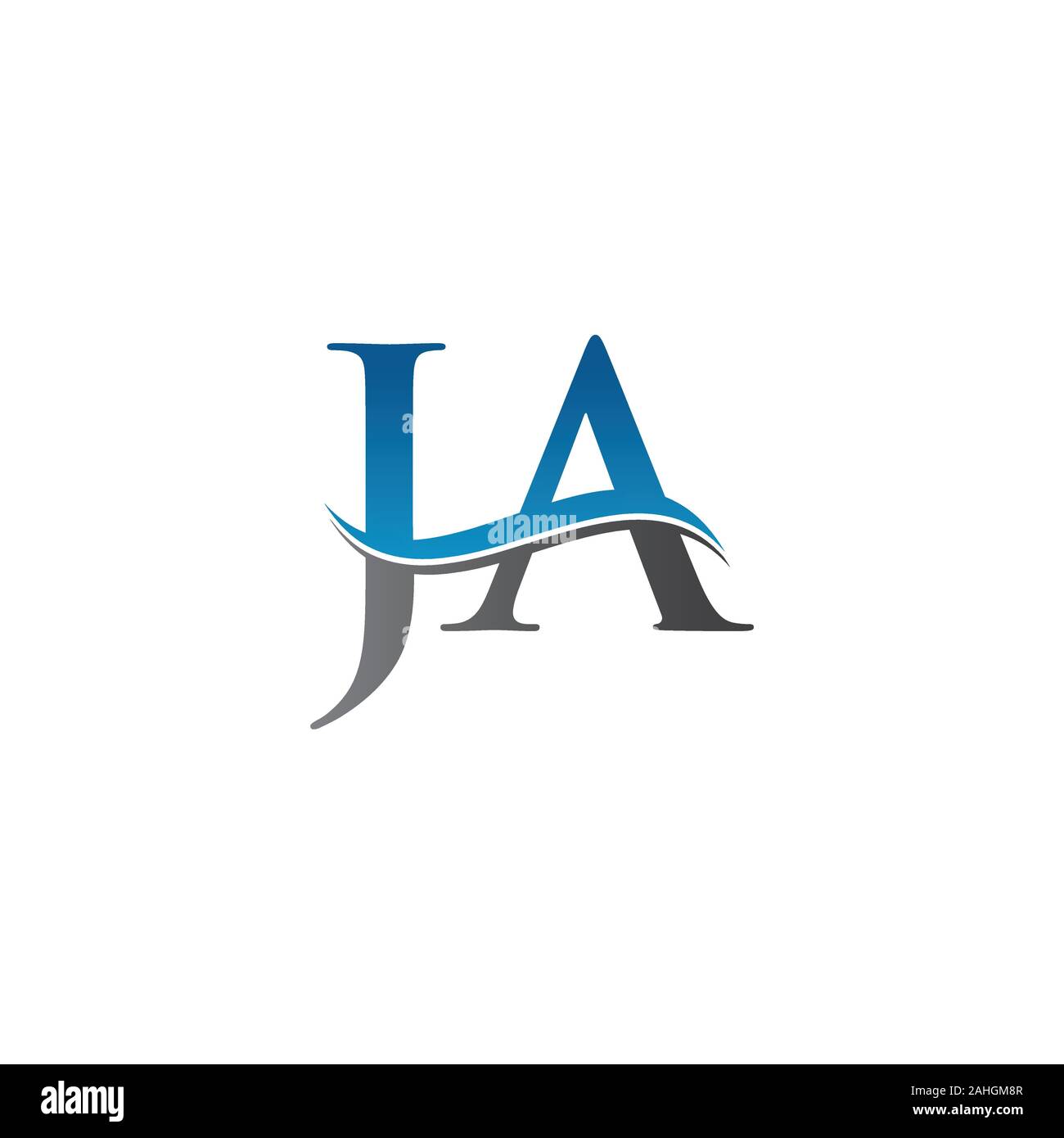 JA Buchstaben Typ Logo Design vector Template. Zusammenfassung ...