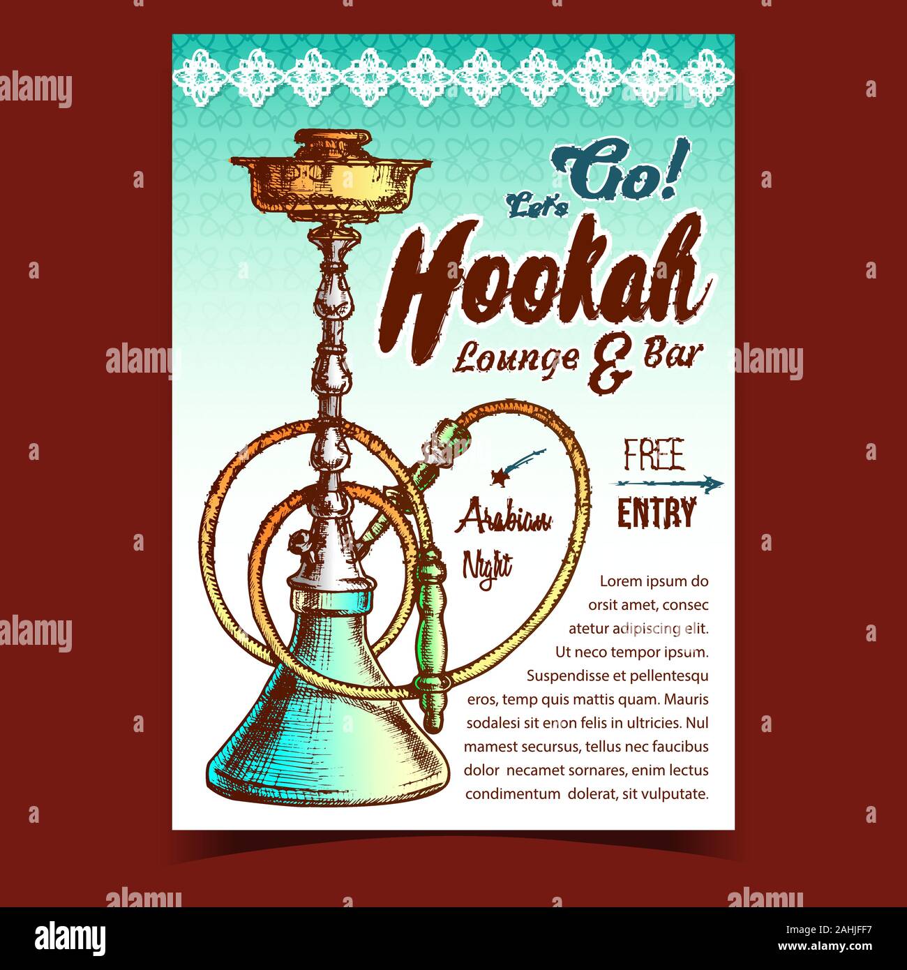 Shisha flyer Stock-Vektorgrafiken kaufen - Alamy