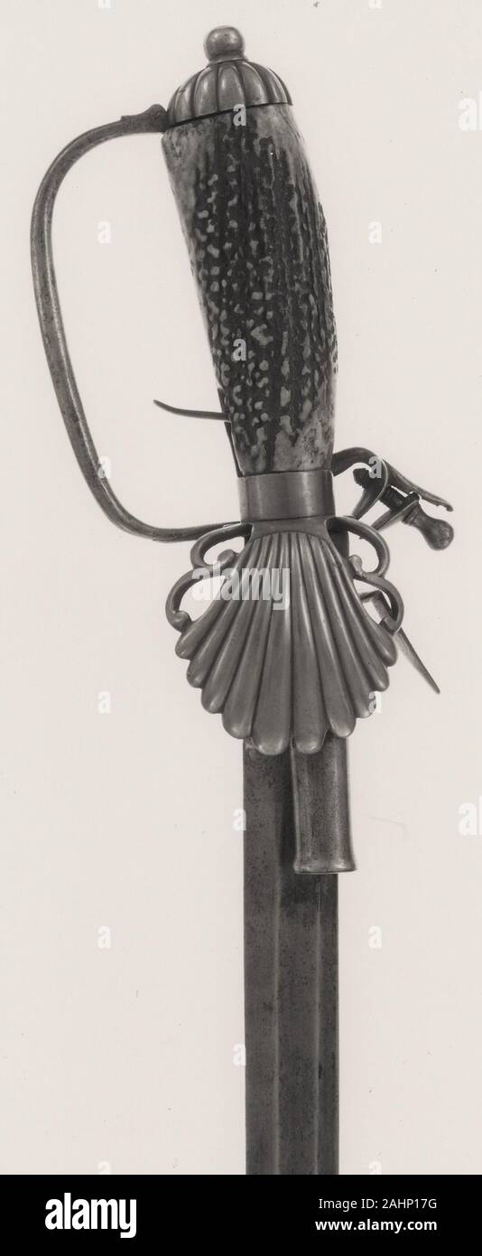 Jagd Schwert mit Flintlock Pistol kombiniert. 1725. England. Stahl ...