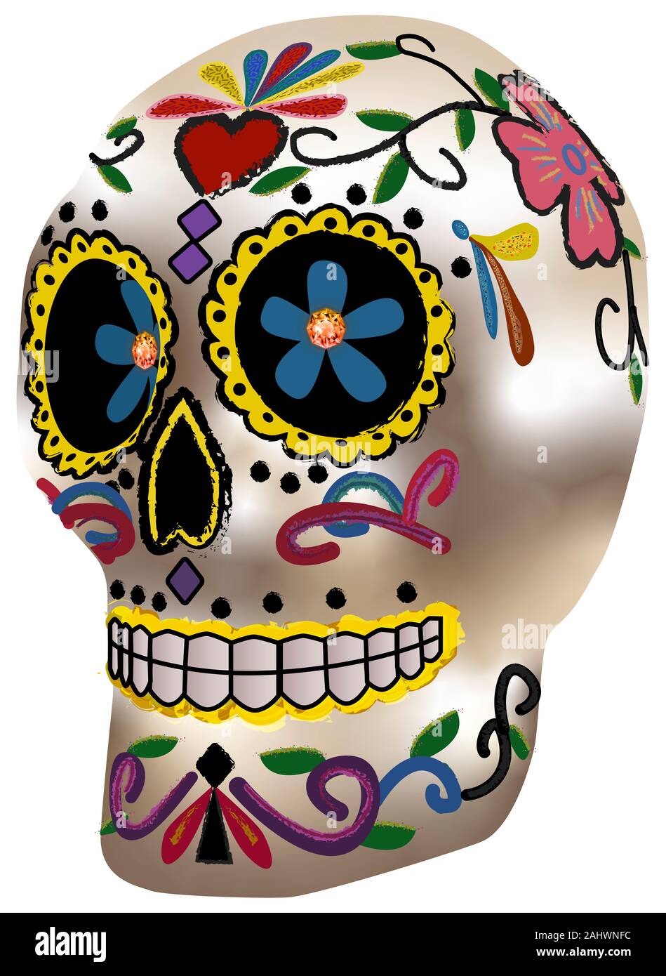 Day of the dead skull -Fotos und -Bildmaterial in hoher Auflösung – Alamy