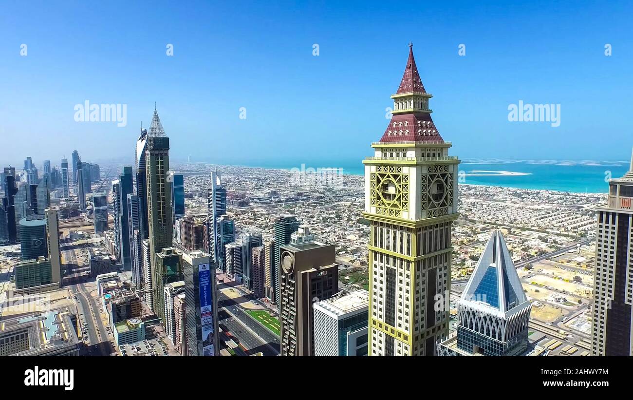 Luftbild von Dubai Panorama Stockfotografie - Alamy