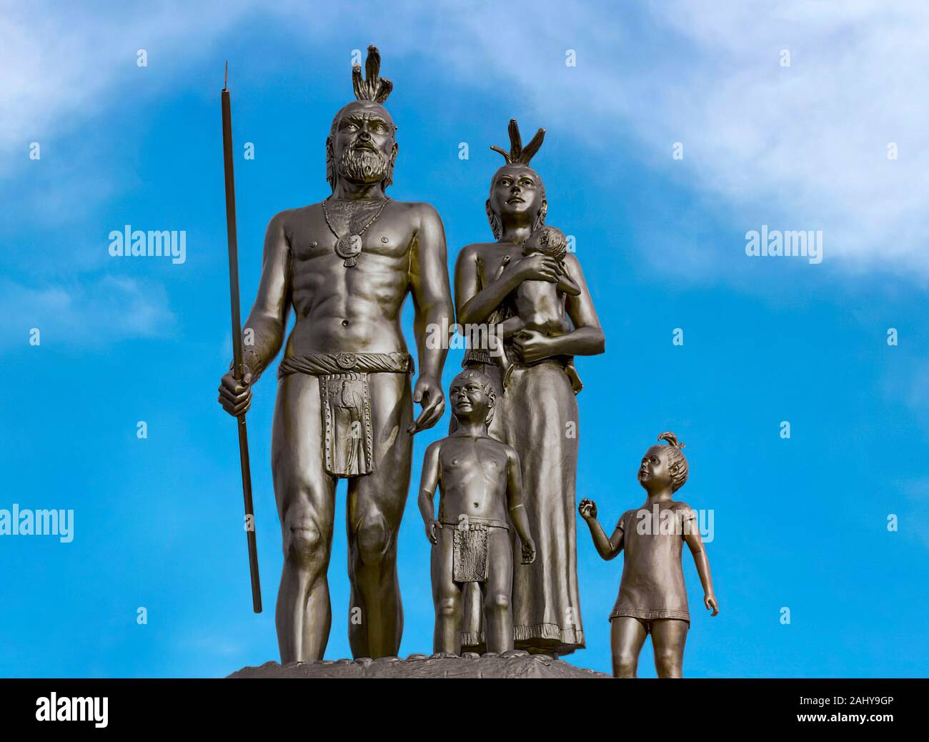 Die ''Monumento Al mestizaje'' (Gonzalo Guerrero, Zazil Ha (seine Frau ...