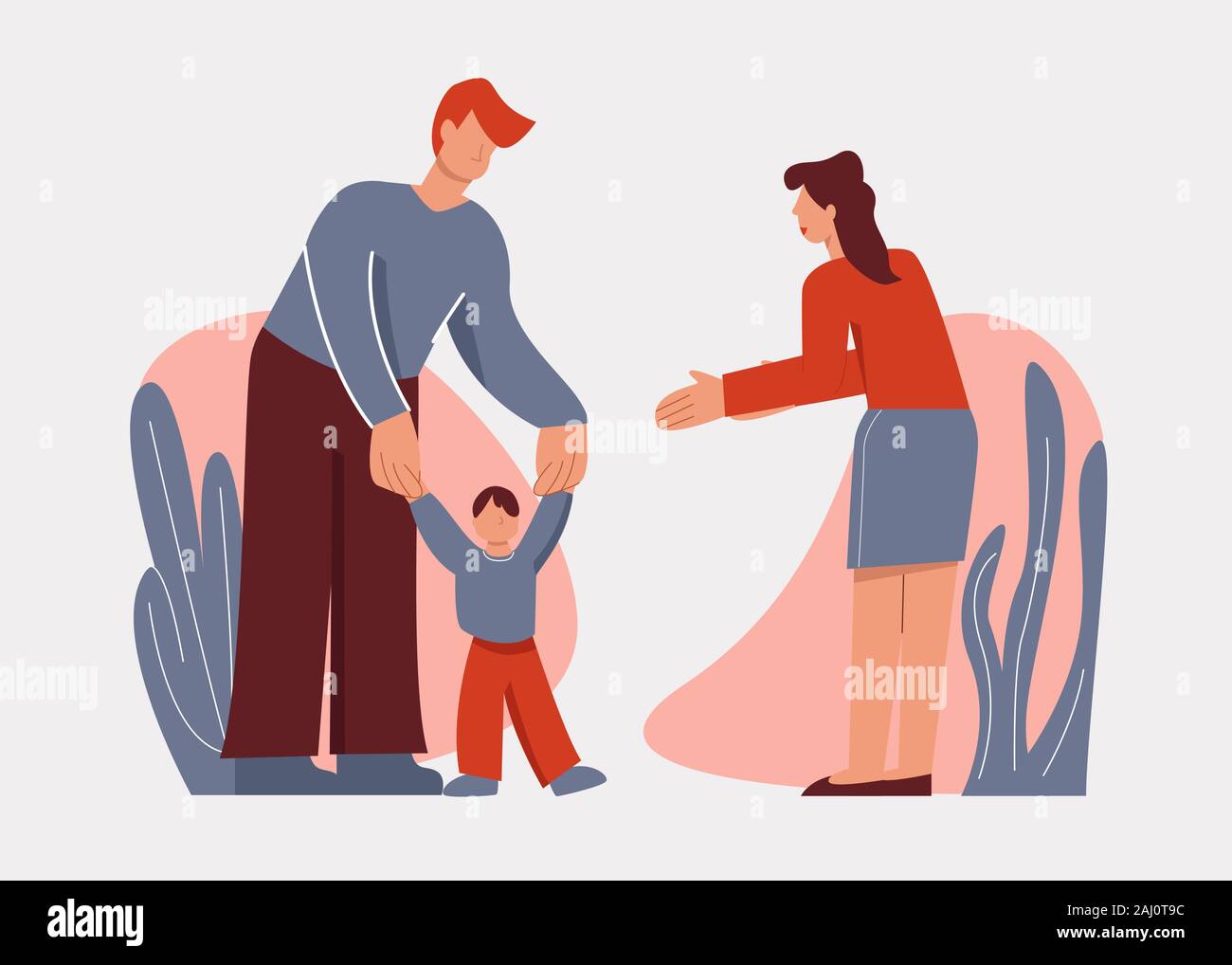 Eltern mit kind cartoon -Fotos und -Bildmaterial in hoher Auflösung – Alamy