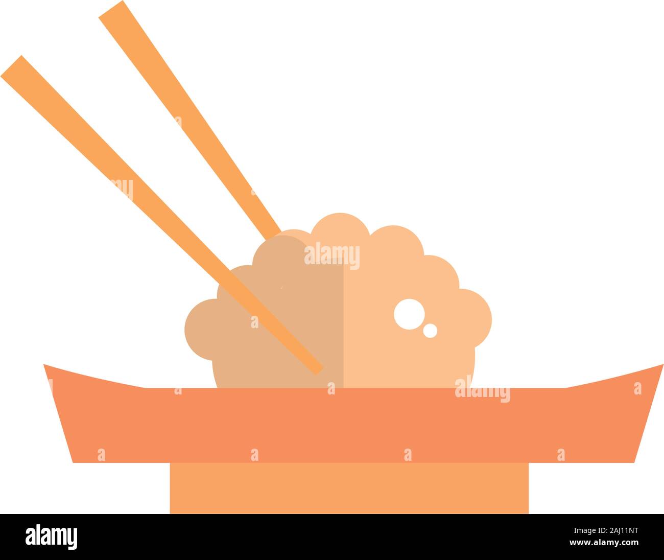 Dim Sum mit Essstäbchen Kultur Traditionelle Japan Symbol Vektor ...