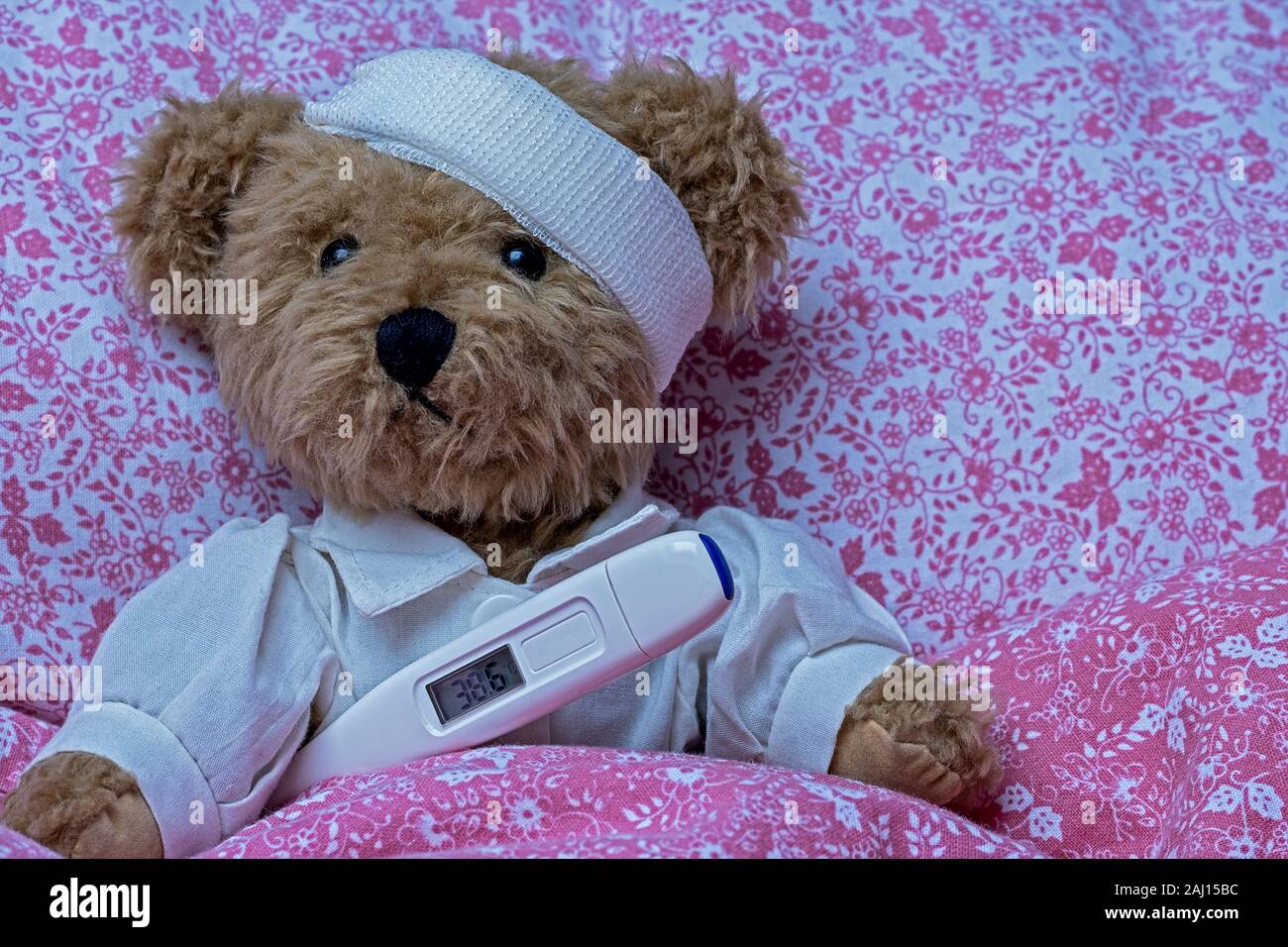 Teddy bear with bandage -Fotos und -Bildmaterial in hoher Auflösung – Alamy