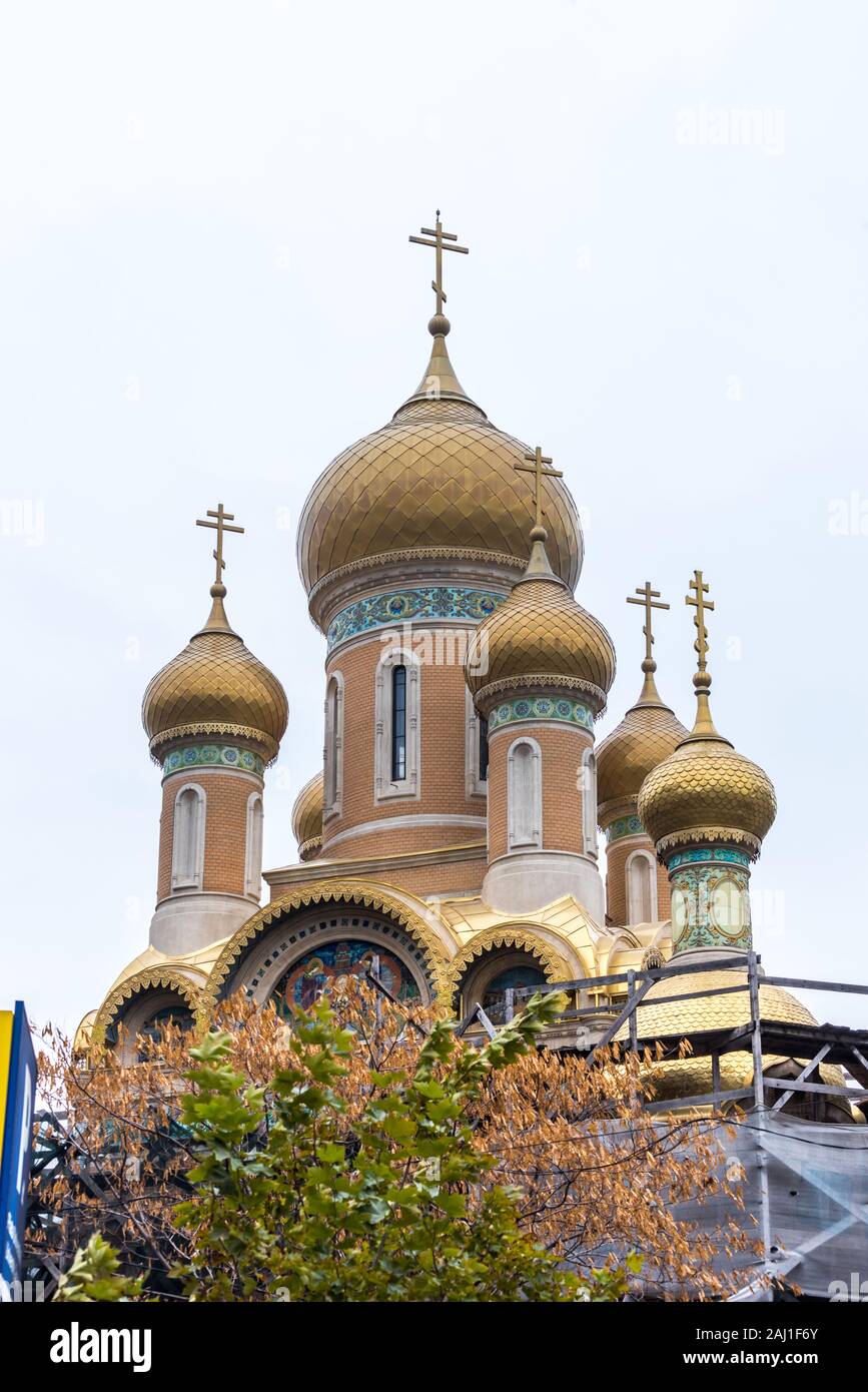 St. Nikolaus Russische Kirche, Russisch-orthodoxe Kirche im Zentrum von Bukarest, Rumänien ...