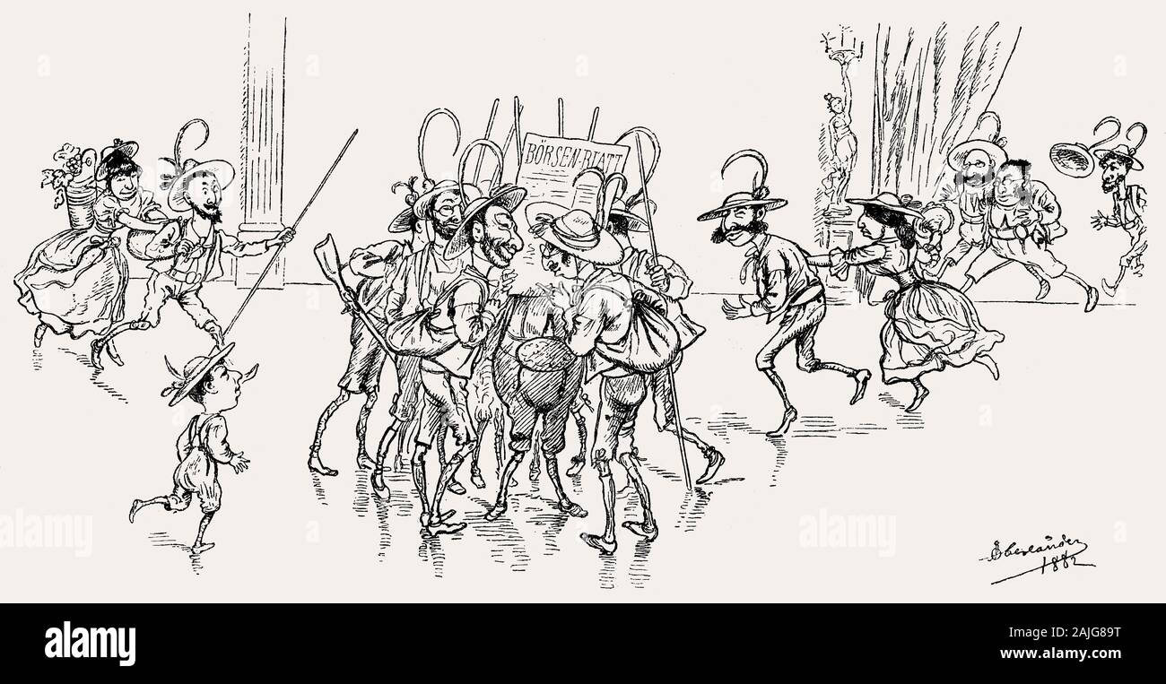 Karikatur Aus Dem 19 Jahrhundert Tanz Stockfotos und -bilder Kaufen - Alamy