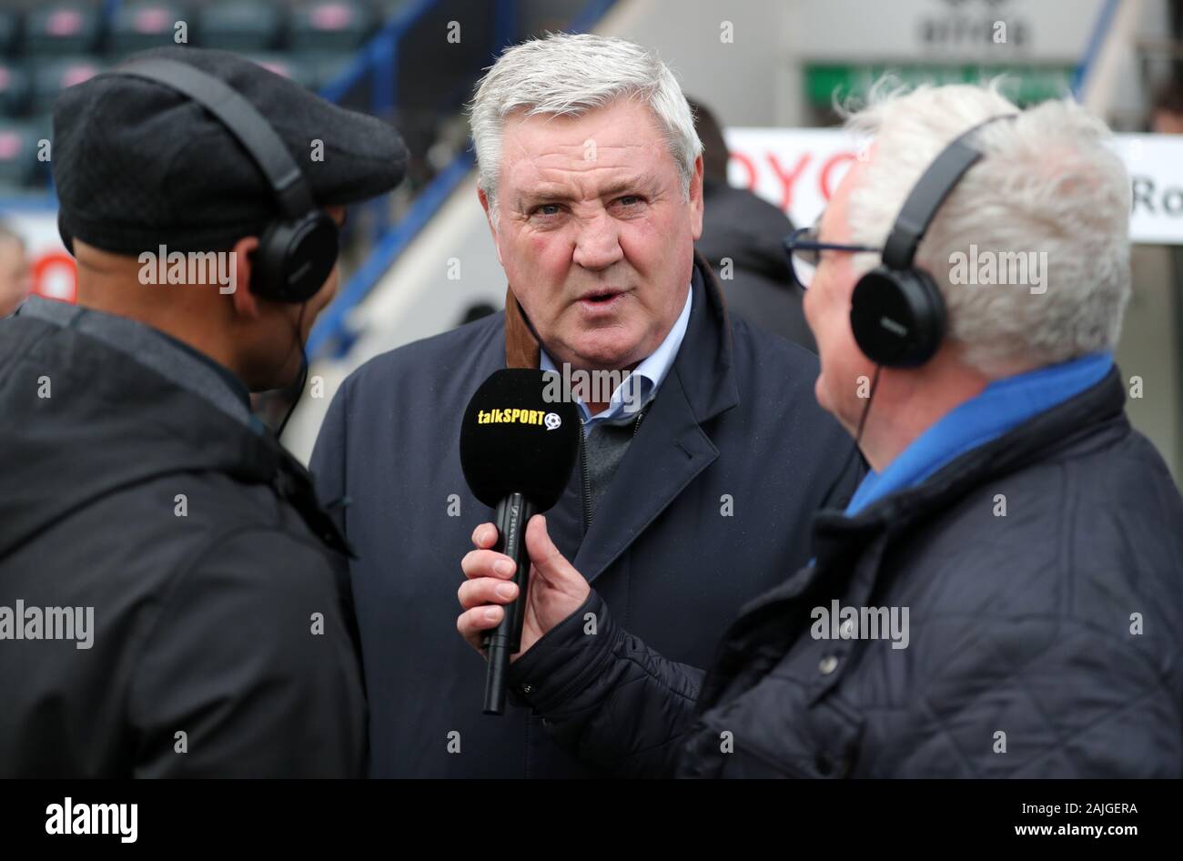 Newcastle United Manager Steve Bruce ist interviewt vor dem FA Cup in ...