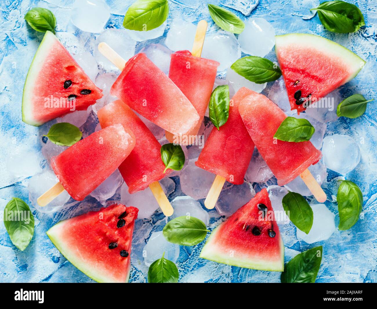 Elegantes Wassermelone Eis Am Stiel Fotos