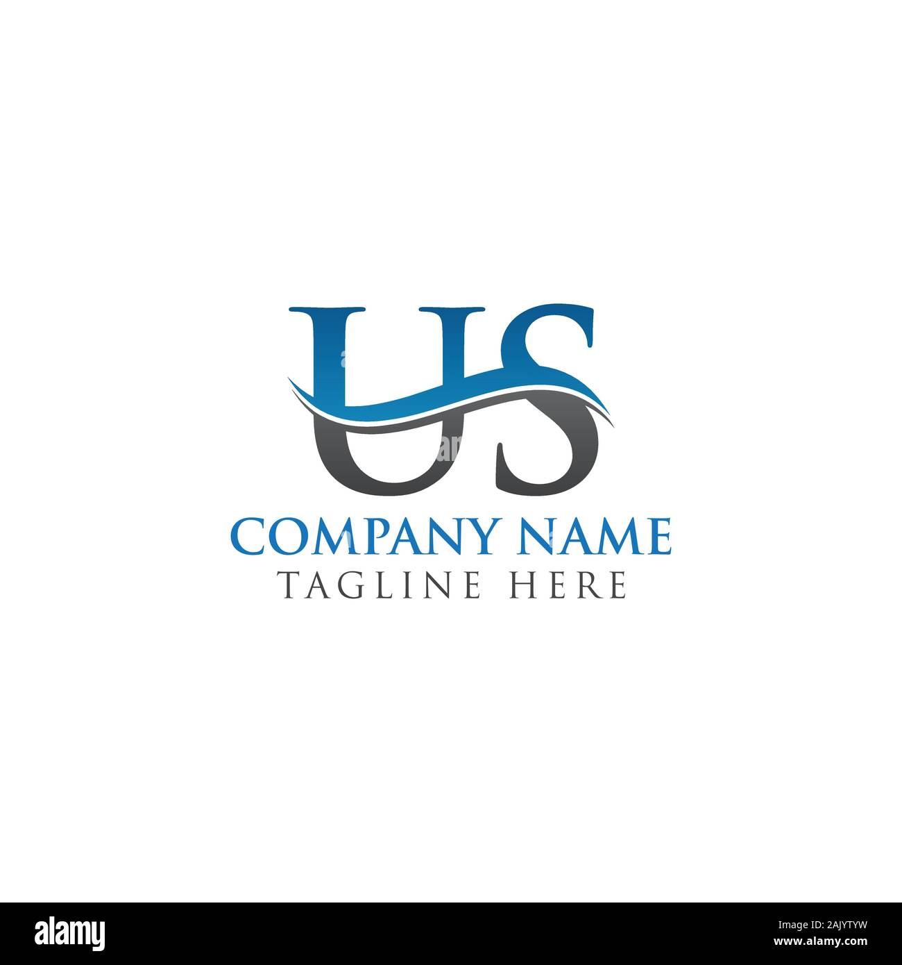 Initial uns Logo Design Vector Template. US Letter Logo Design Stock ...