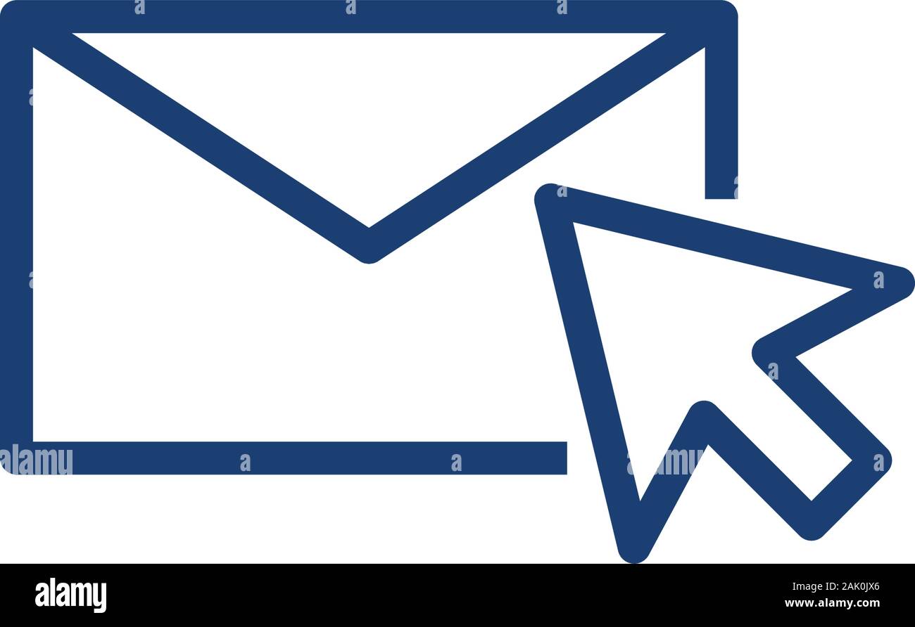 Umschlag und Cursors, Nachricht e-mail schreiben Marketing Kommunikation Karte und Dokument ...