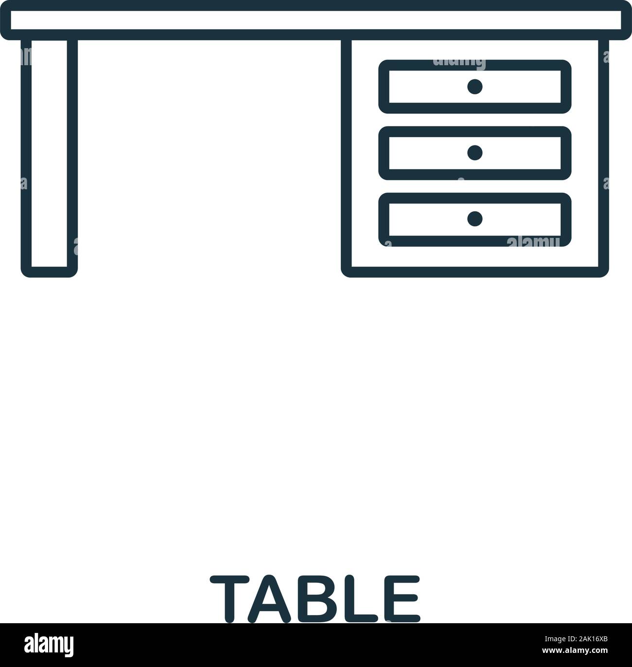 Tabelle Zeile Symbol. Schlankes Design im Stil von office tools Icon ...