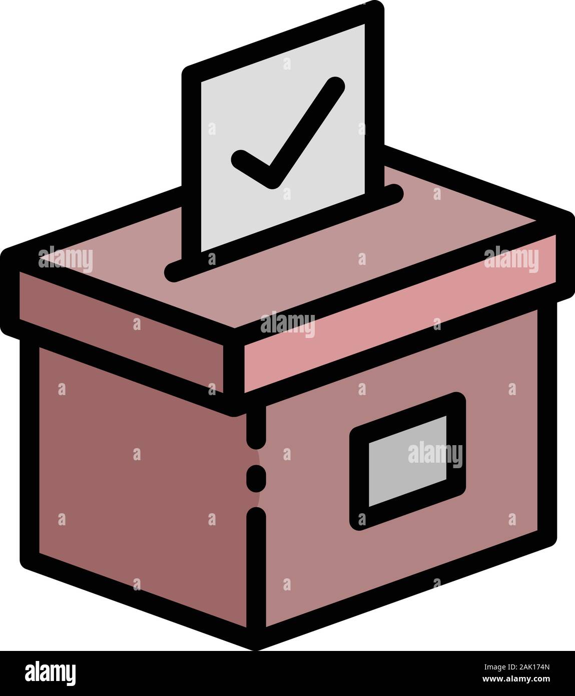 Wahlgang Symbol. Umrisse Stimmzettel vektor Symbol für Web Design auf ...